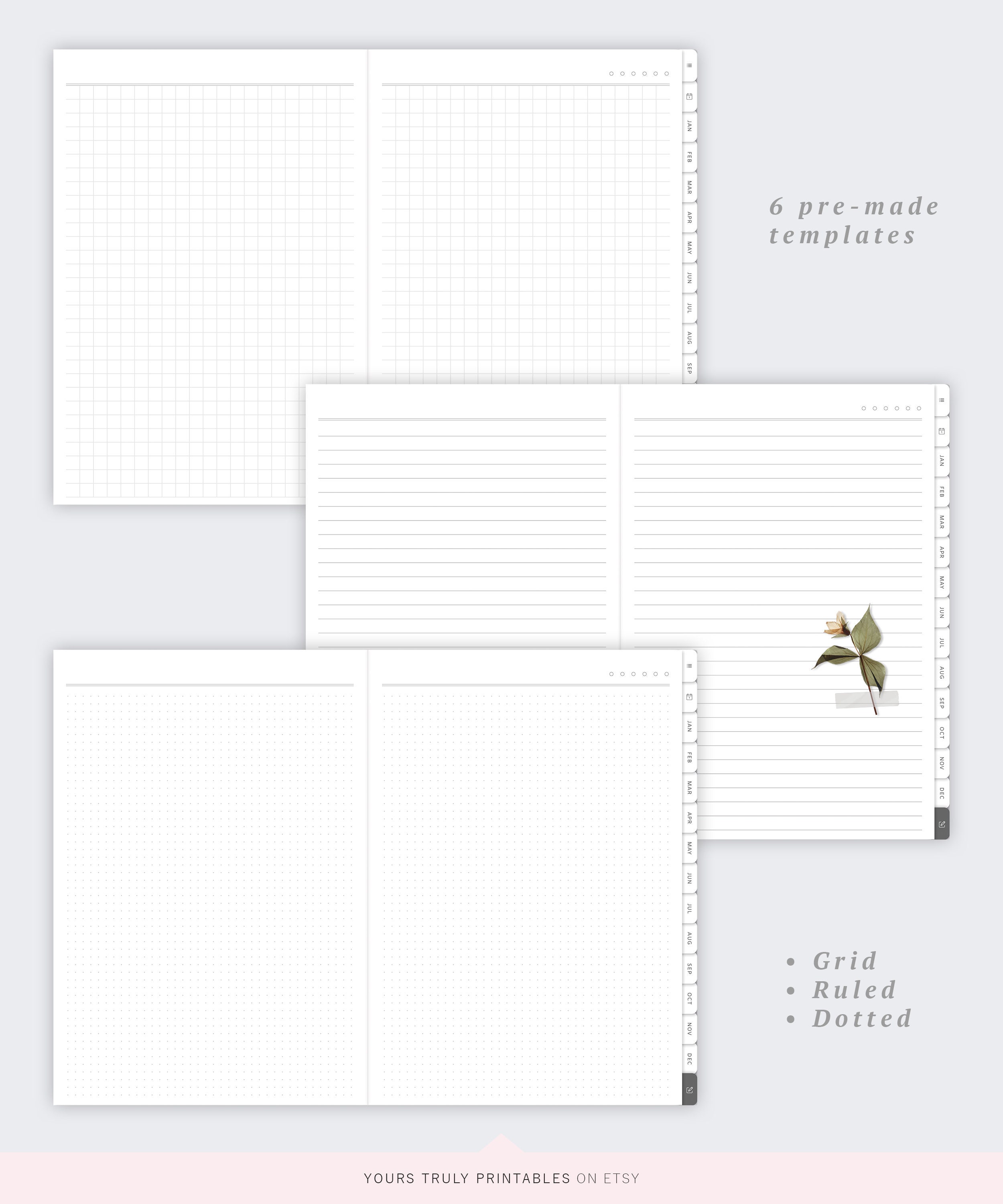 Simple Digital Bullet Planner Dot Grid Journal Template Goodnotes iPad ...
