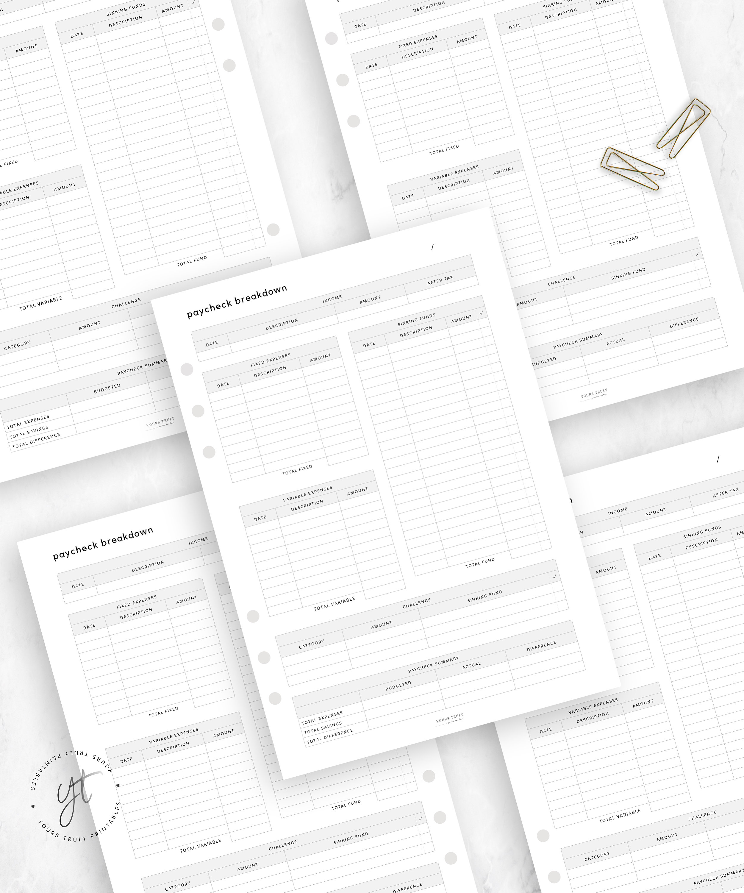 Paycheck Budget Template, Printable Budget Sheet, Budget by Paycheck ...
