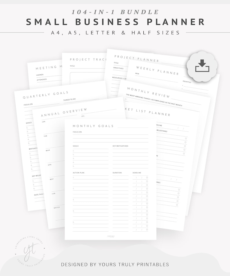 Small Business Planner Printable Template Online Business - Etsy