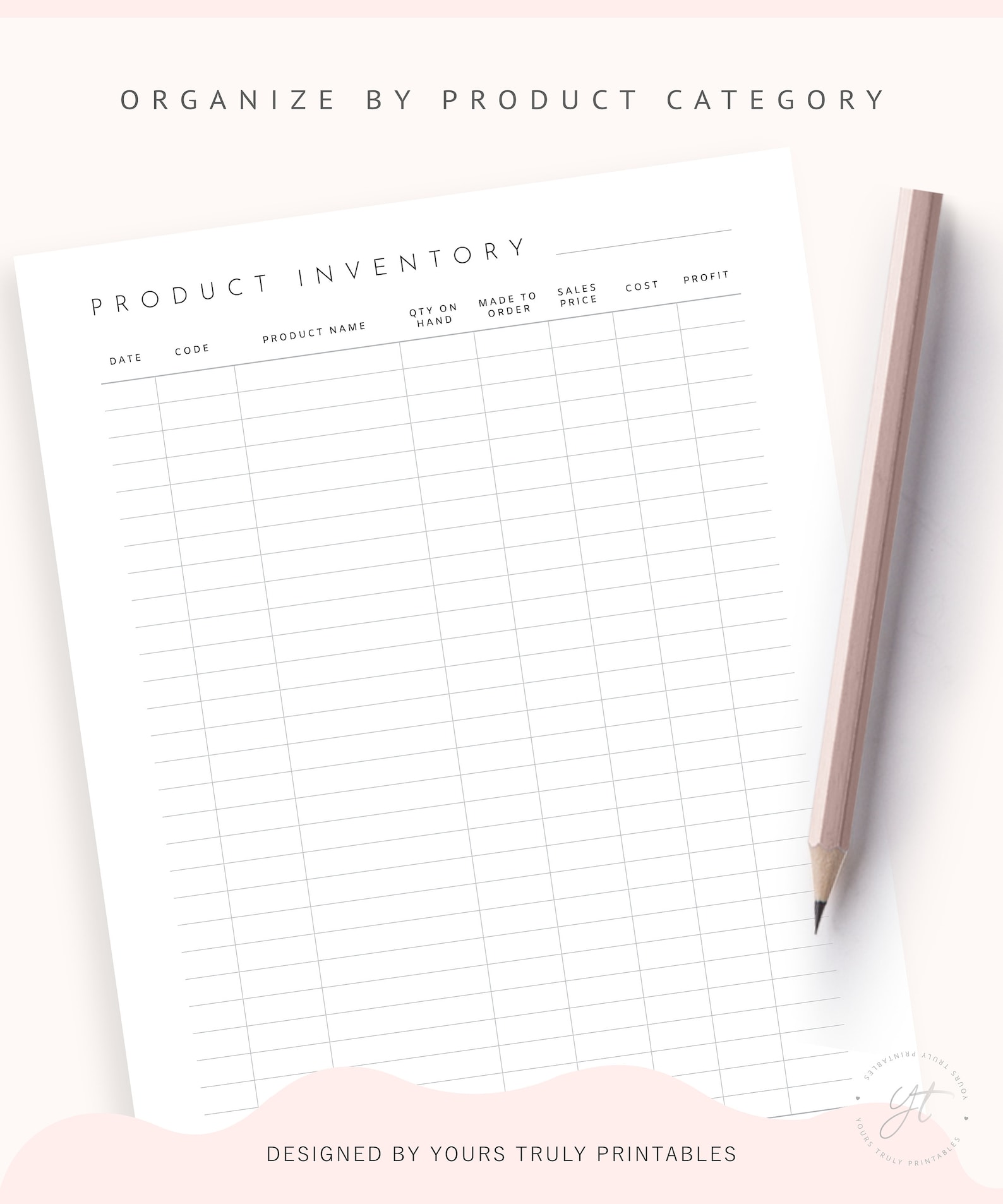 Editable Product Inventory List Printable Inventory Tracker | Etsy UK