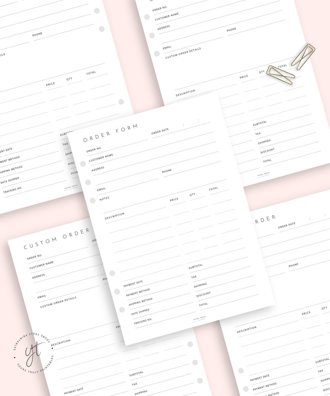 Editable Order Form Custom Order Sheet Template Printable - Etsy UK