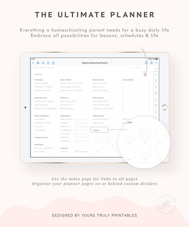 Digital Homeschool Planner January Start Undated Weekly | Etsy