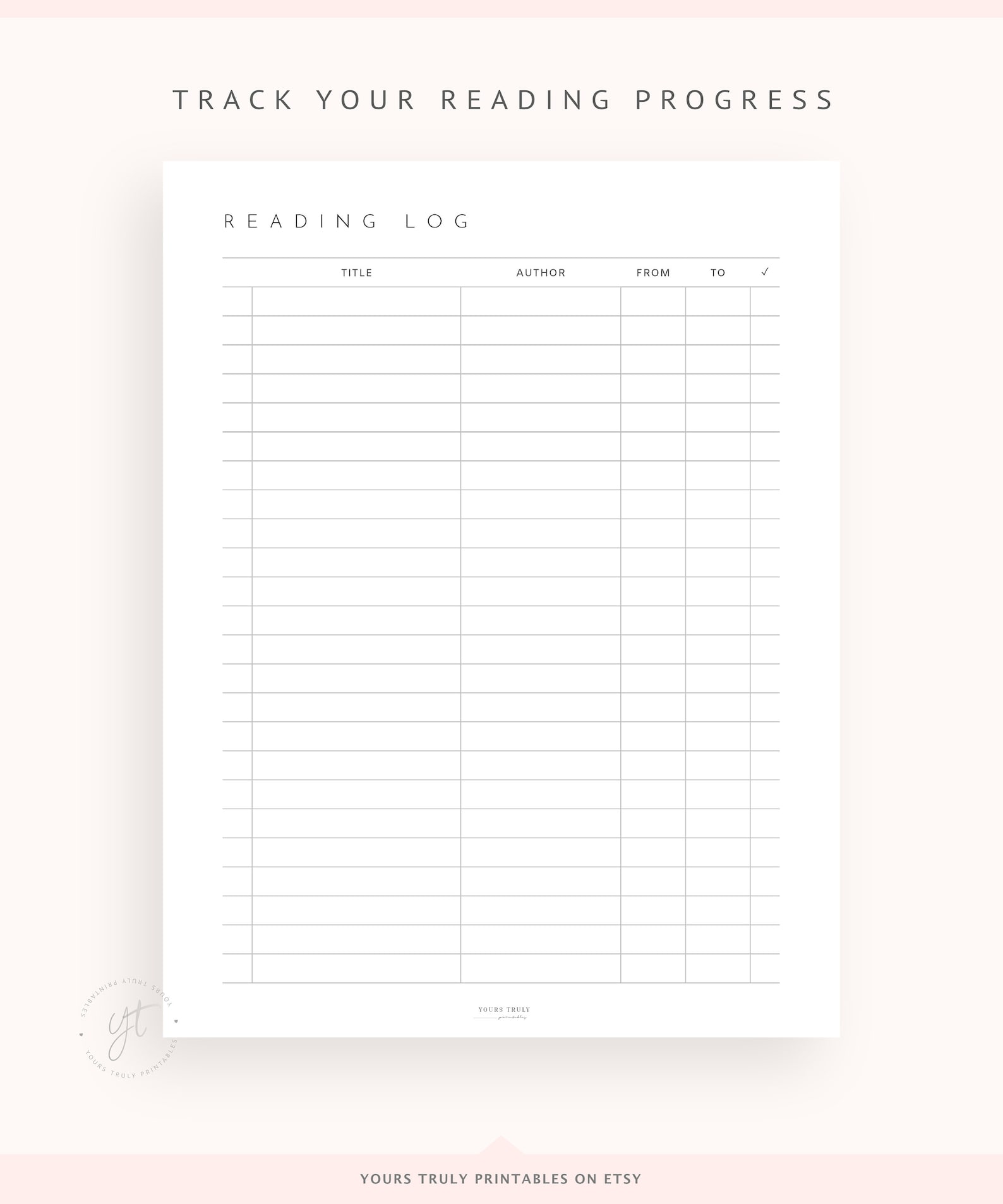 Editable Reading Journal Daily Reading Log With Summary | Etsy UK