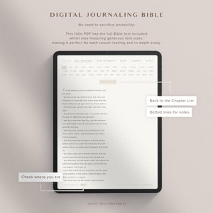 Digital Journaling Bible KJV Large Font Dotted Portrait Hyperlinked ...
