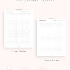Income and Expense Tracker Printable, Monthly Budget Planner PDF ...