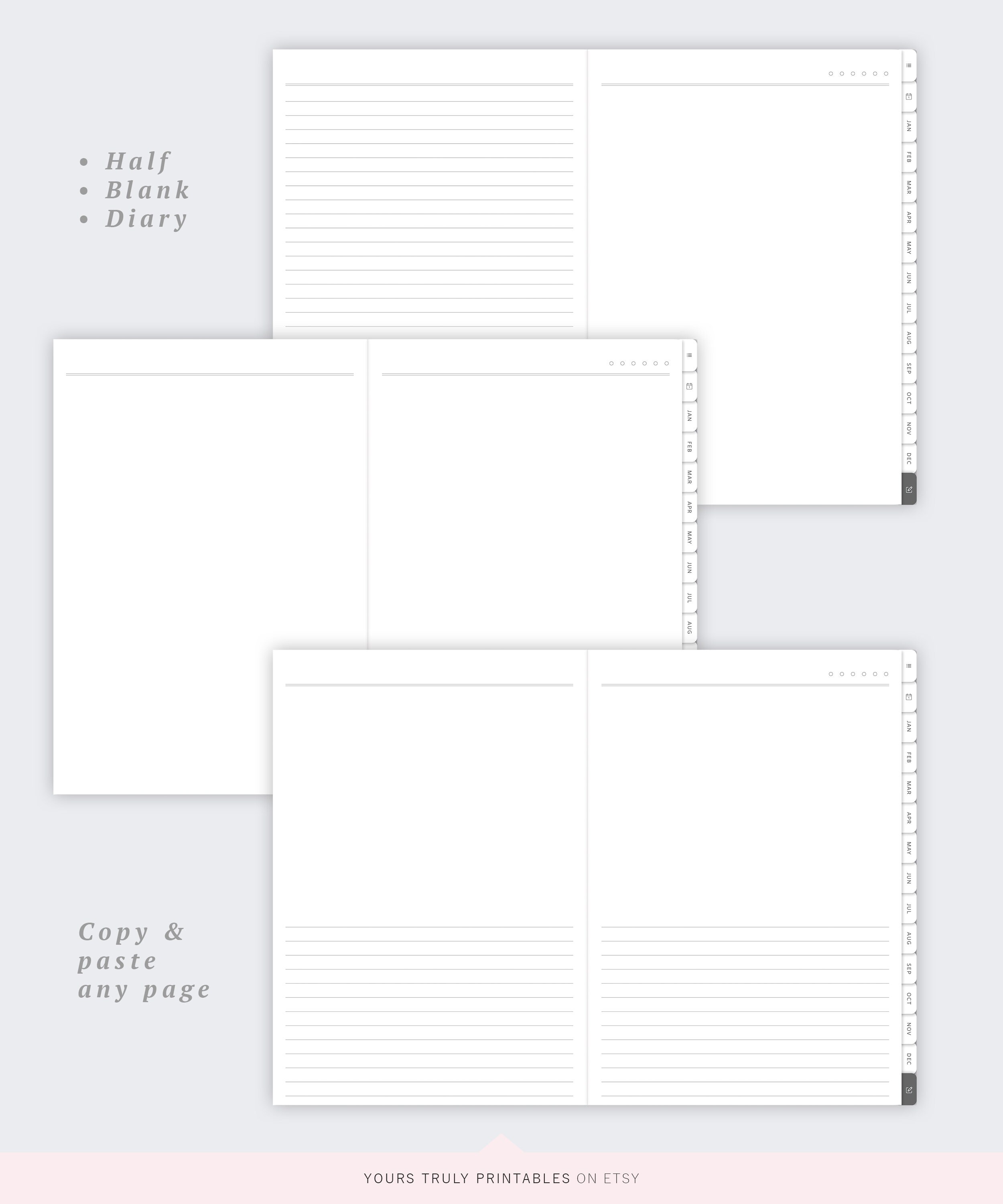Simple Digital Bullet Planner Dot Grid Journal Template Goodnotes iPad ...