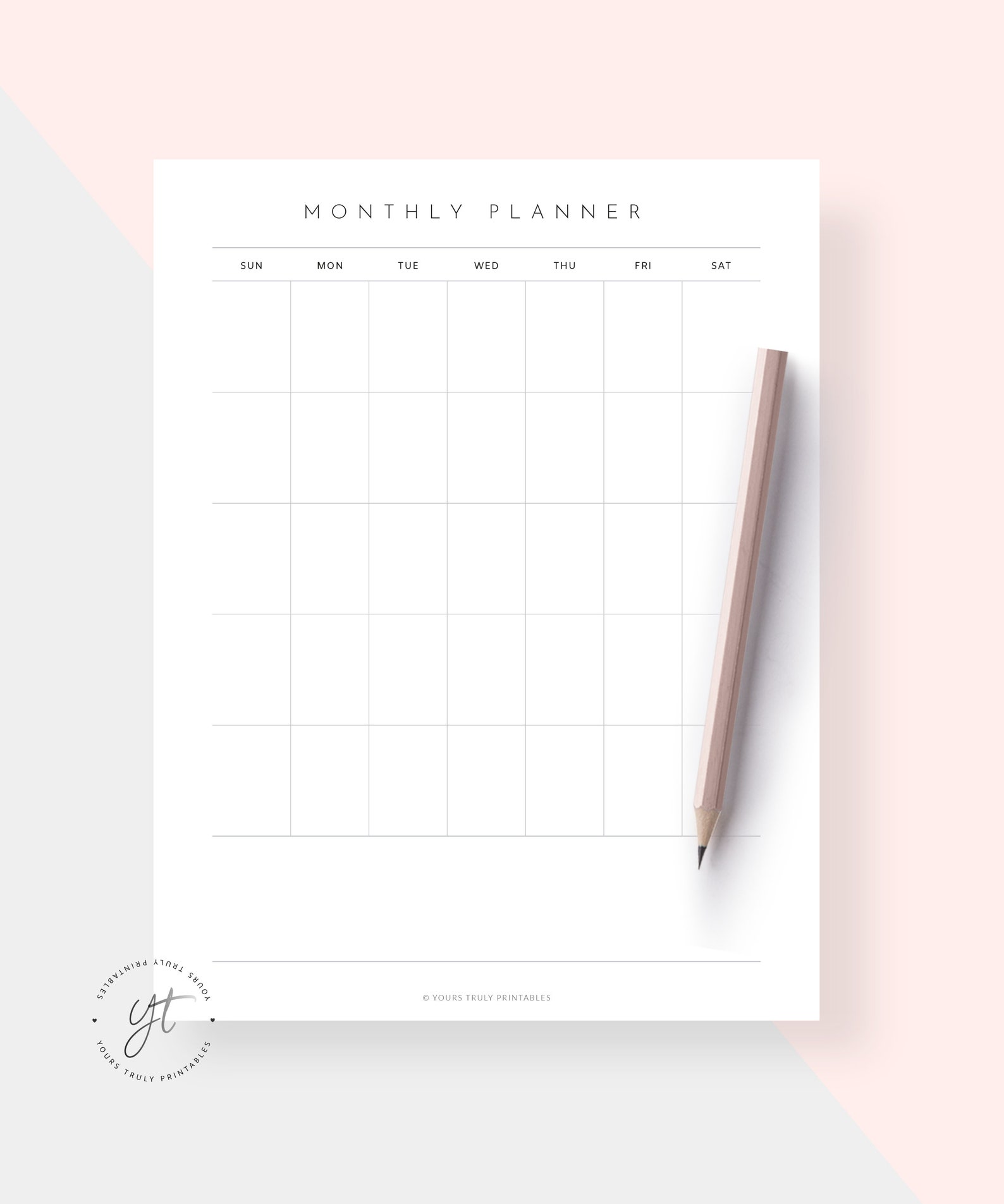 Monthly Planning Printable Monthly Planner With to Do List | Etsy