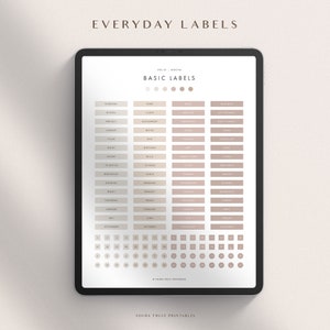 Neutral Label Digital Stickers - Goodnotes Sticker Book, Everyday ...