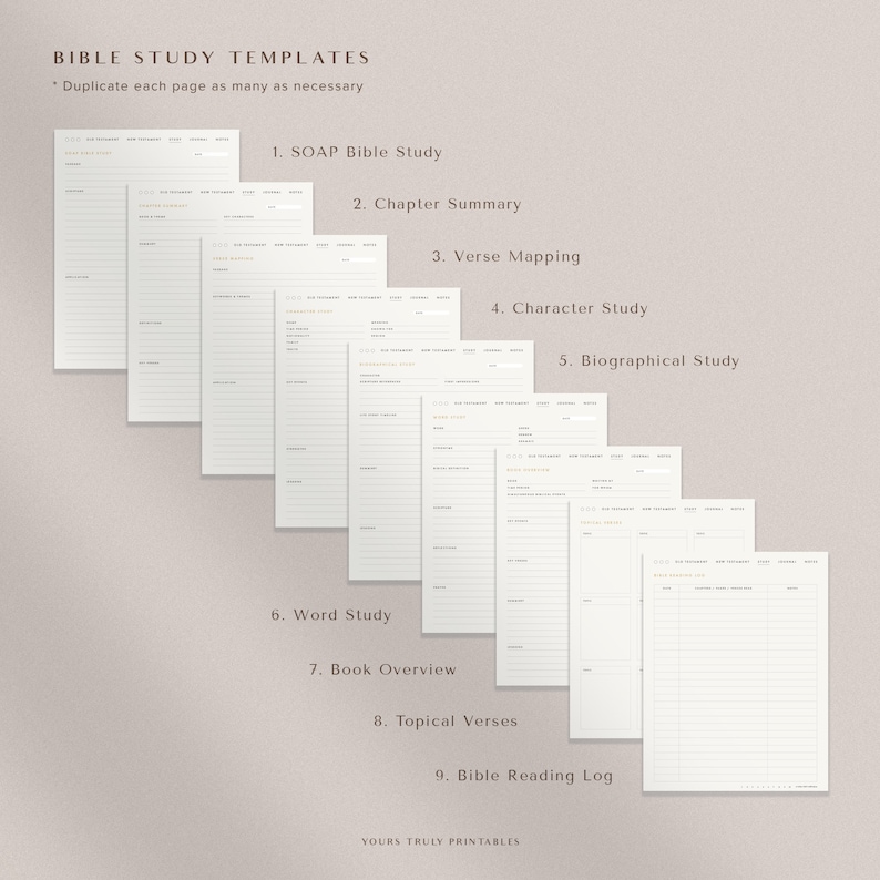 Digital Bible Study Journal Template – Dotted – Portrait – Hyperlinked ...