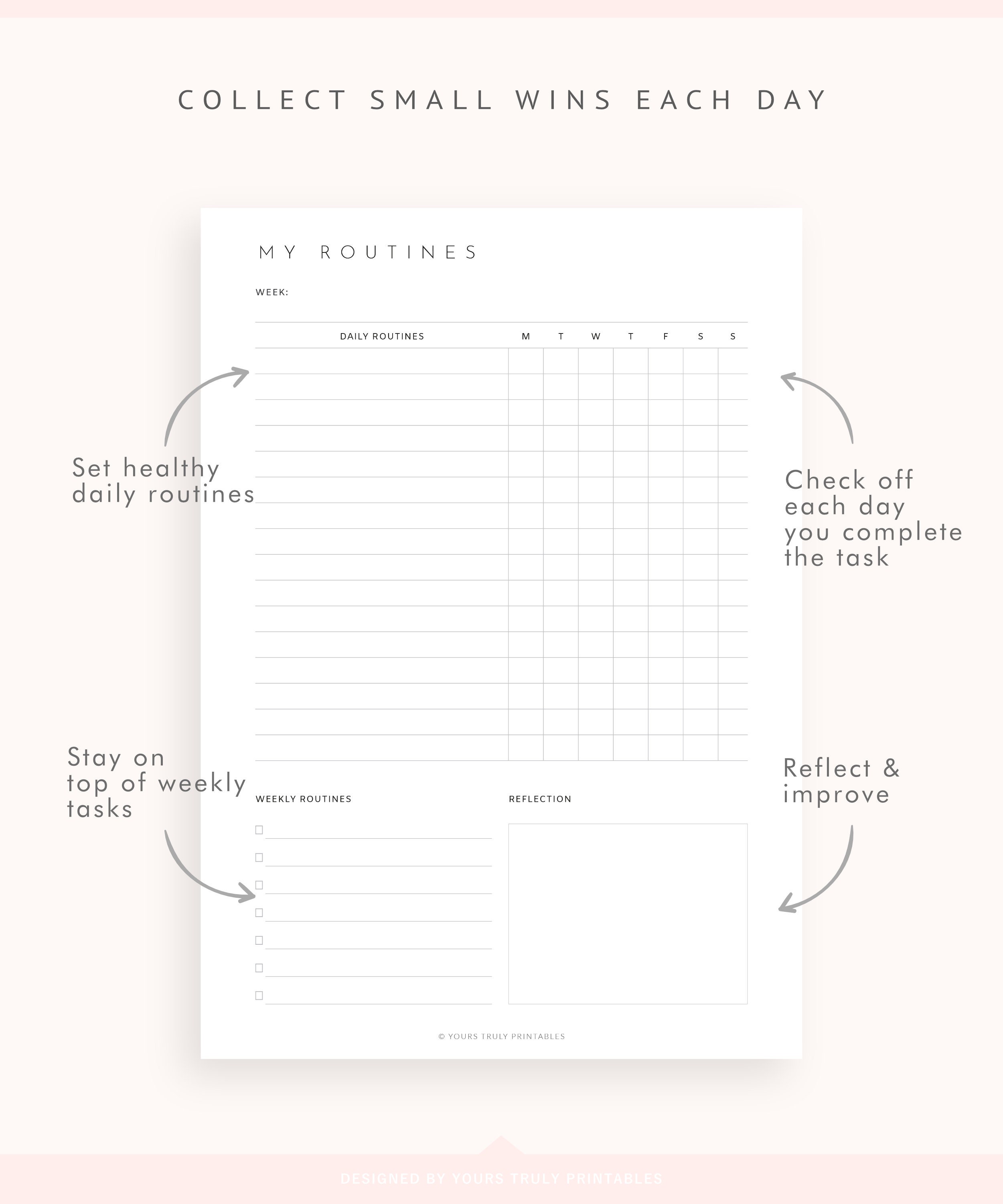 Daily routine chart daily routine planner Morning Routine | Etsy