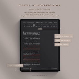 Digital Journaling Bible – KJV Red Letter Dark Mode – Large Font ...