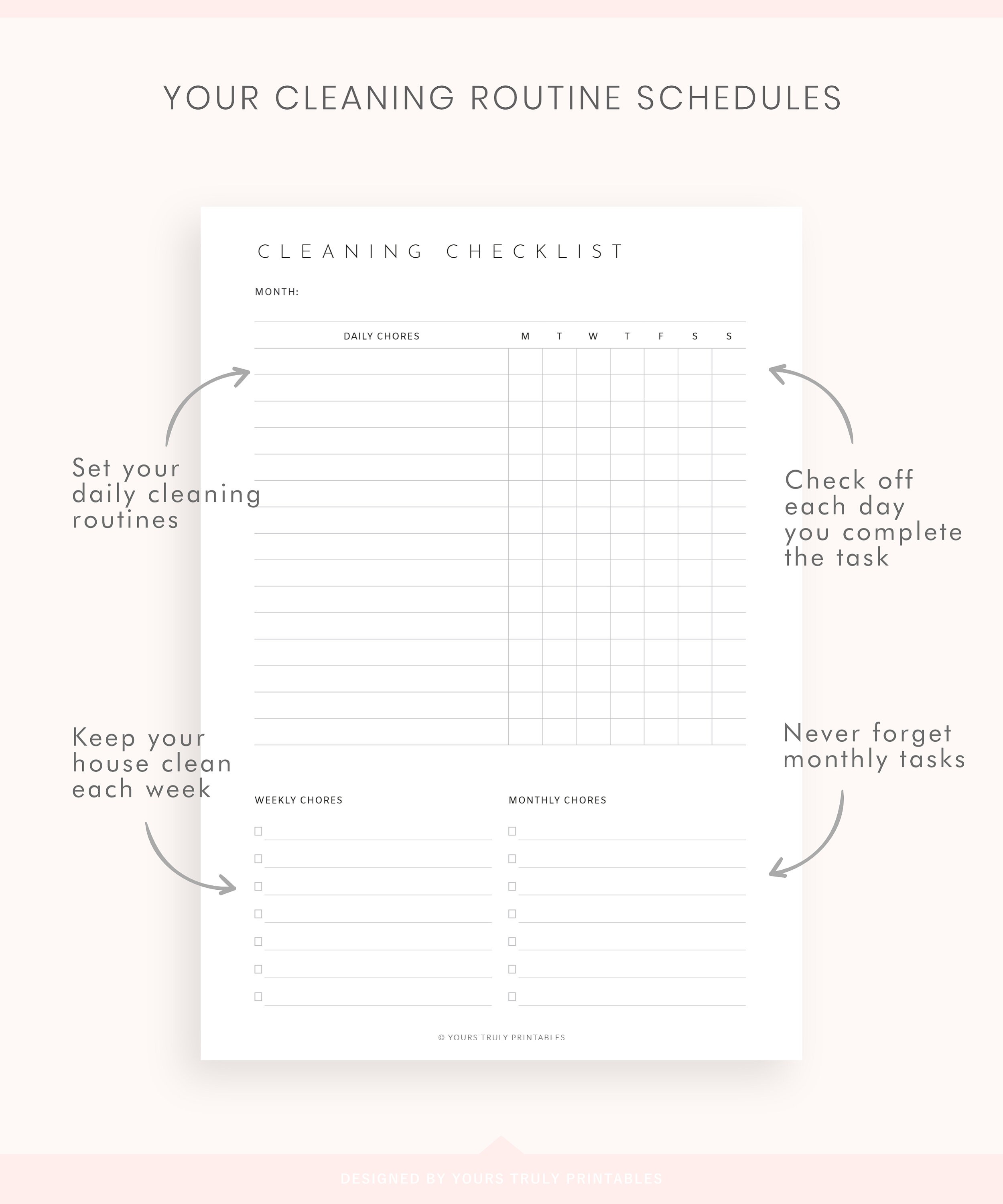 Buy Cleaning Checklist Printable Home Cleaning Schedule Weekly Online Buy Cleaning Checklist Printable Home Cleaning Schedule Weekly Online