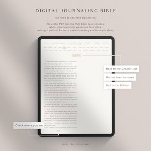 Digital Journaling Bible – KJV Red Letter – Large Font – Dotted ...