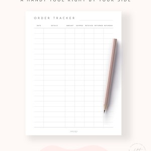 Order Tracker Printable Bundle – Shipping Log, Sales Order, Return ...