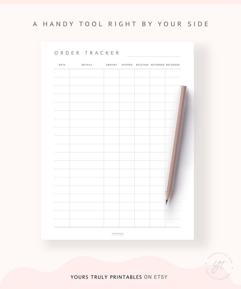 Order Tracker Printable Bundle Shipping Log Sales Order - Etsy