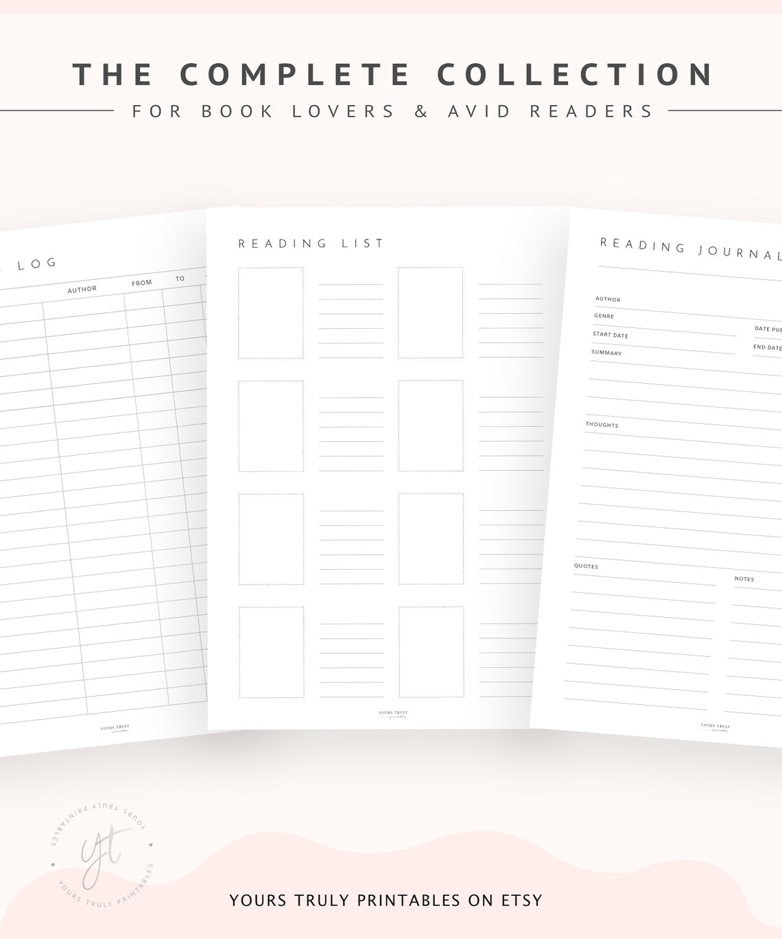 Editable Reading Journal Daily Reading Log With Summary | Etsy UK