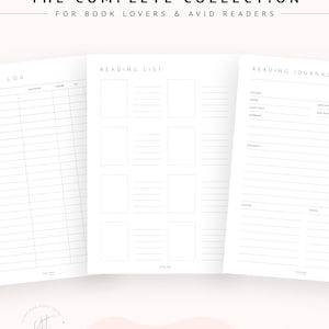 Editable Reading Journal, Daily Reading Log With Summary, Books to Read ...