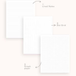 Printable Notebook Paper Templates – Dotted Grid, Graph Paper, Lined ...