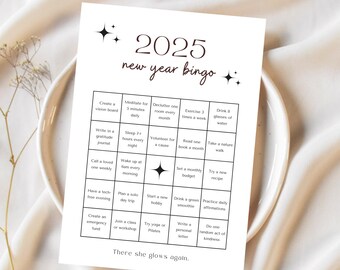 2025 Bingo Card, Bingo Card Template, 2025 Vision Board, 2025 ...