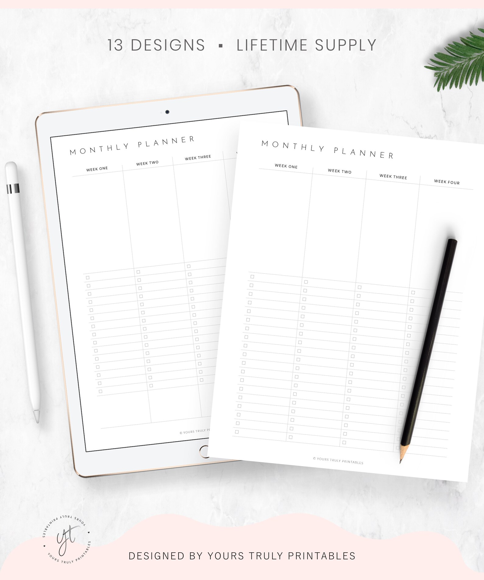 Monthly Planning Printable Monthly Planner With to Do List | Etsy