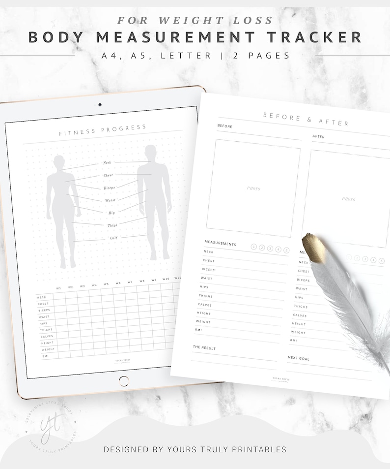 Body Measurement Chart Printable Fillable Body Measurements - Etsy UK