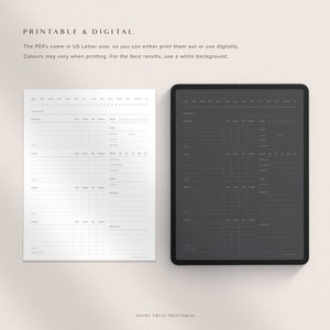 Digital Daily Food Diary, Goodnotes Food Journal, Calorie Tracker ...