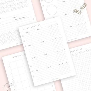 Daily Routine Printable, Daily Routine Checklist Template, Morning ...