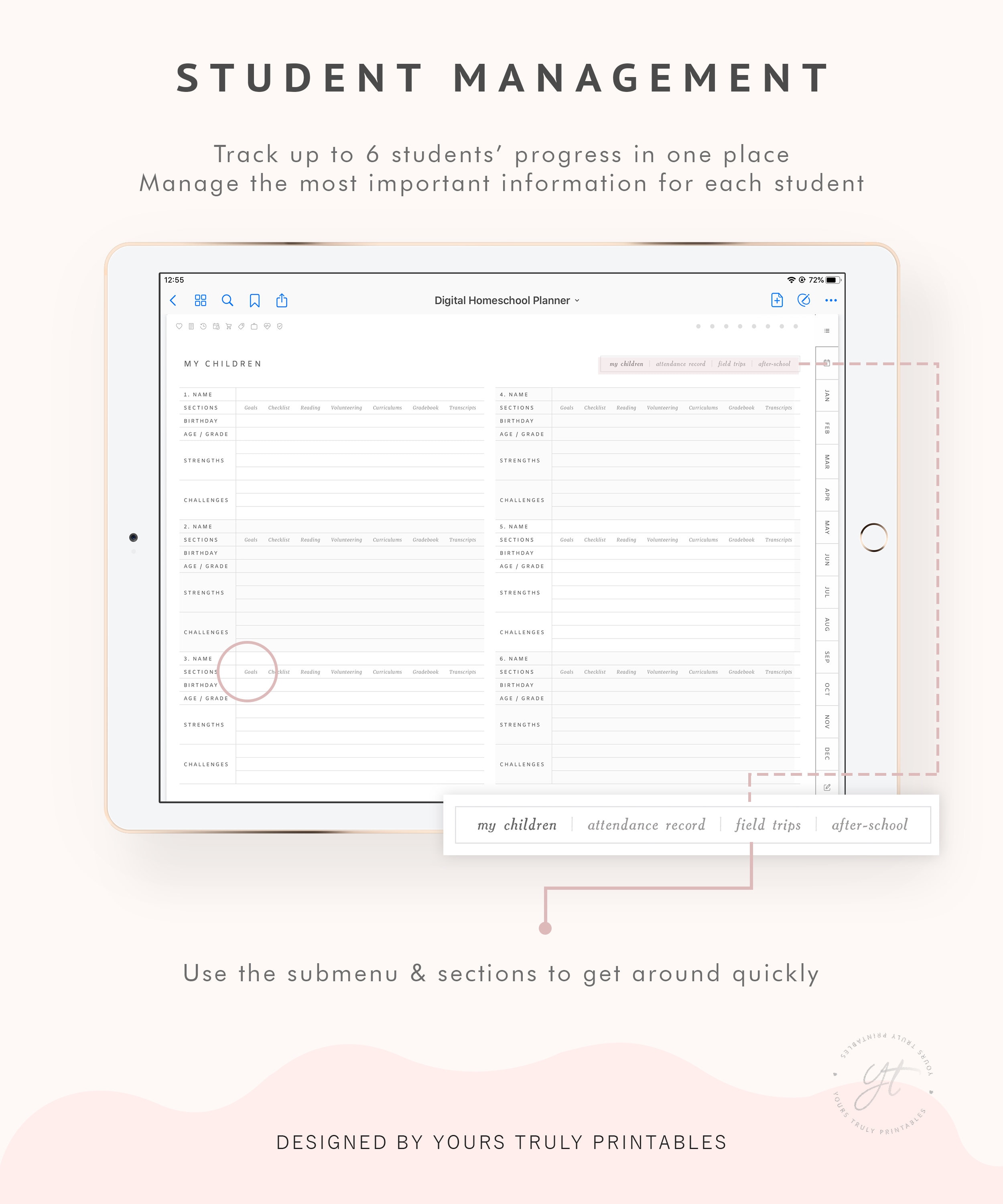 Digital Homeschool Planner January Start Undated Weekly | Etsy