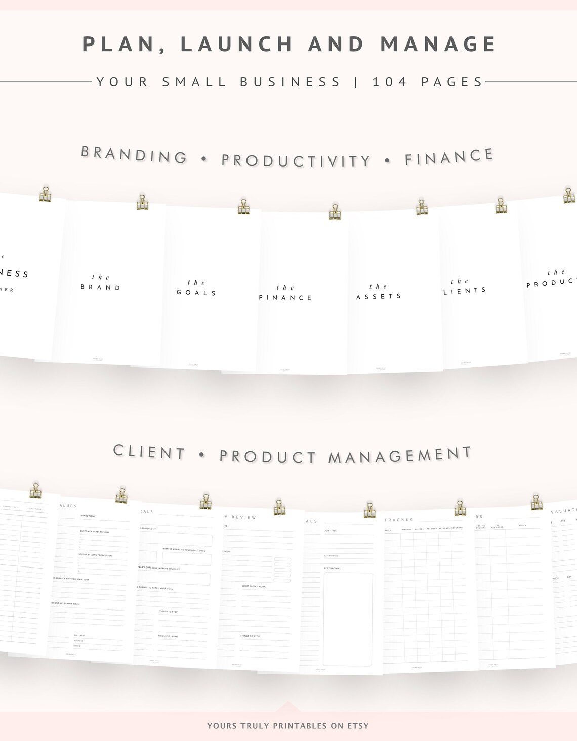 Small Business Planner Printable Template Online Business - Etsy UK
