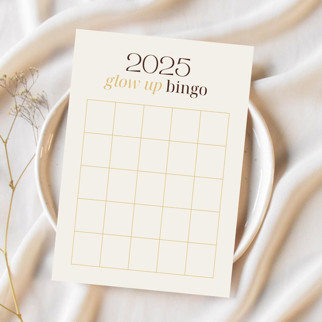 2025 Blank Bingo Card Template, 2025 Vision Board Bingo, 2025 ...