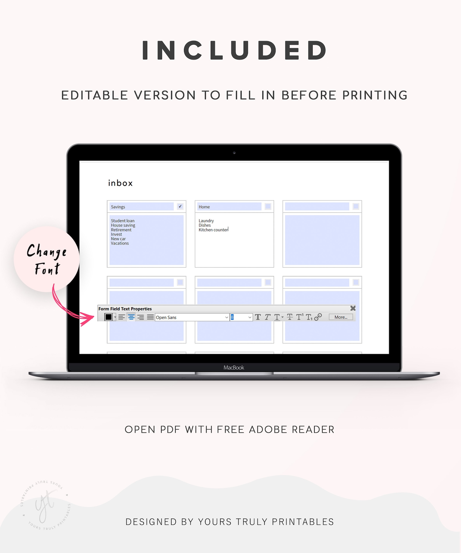 Printable Inbox Planner Inserts, Inbox Tracker, Inbox Dashboard ...