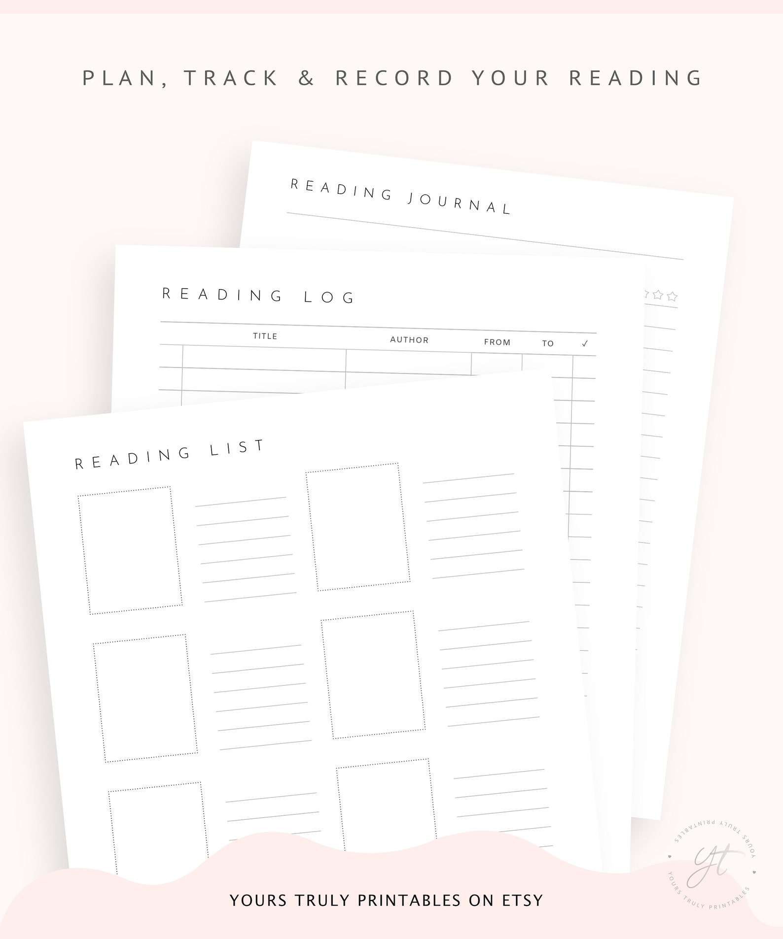 Editable Reading Journal, Daily Reading Log With Summary, Books to Read ...
