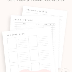 Editable Reading Journal, Daily Reading Log With Summary, Books to Read ...