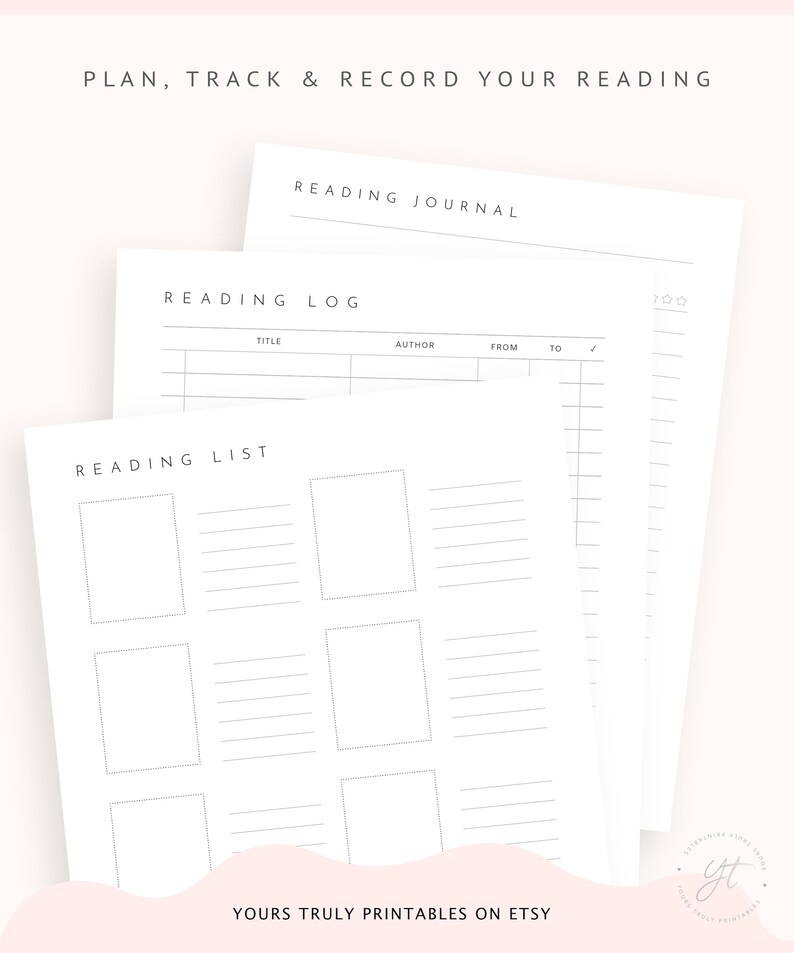 Editable Reading Journal Daily Reading Log With Summary | Etsy