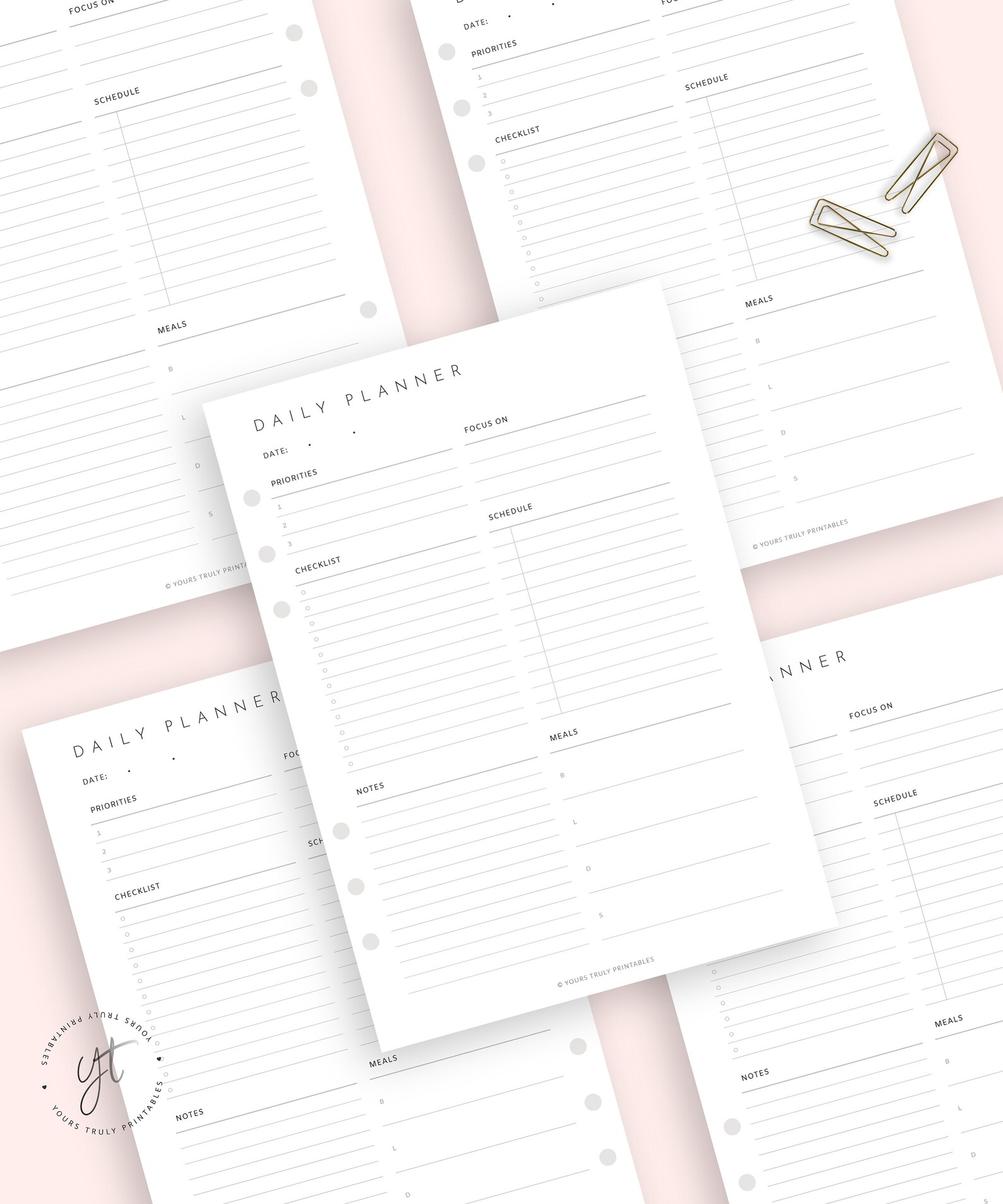 Editable Daily Planner Printable, Daily to Do List, Day Planner for ...