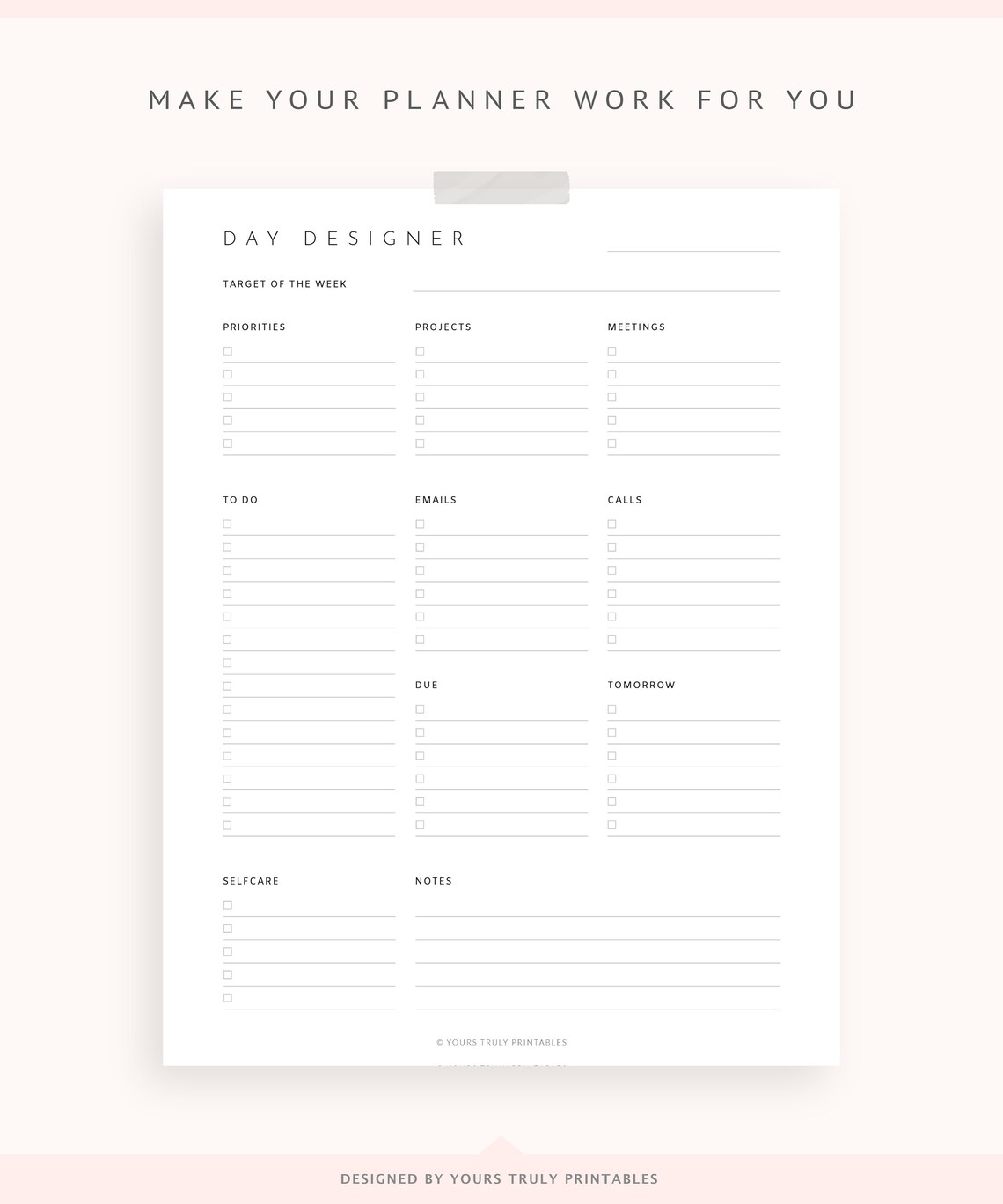 Editable Daily Work Planner Printable Fillable Work Day - Etsy UK