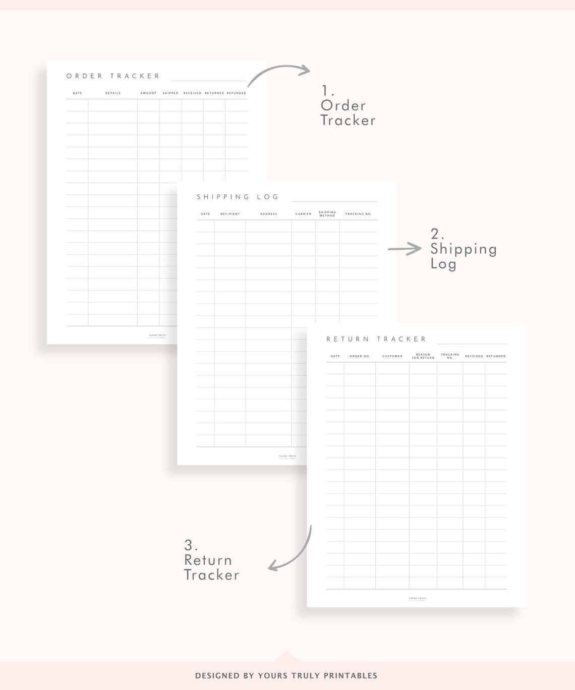 Order Tracker Printable Bundle Shipping Log Sales Order - Etsy
