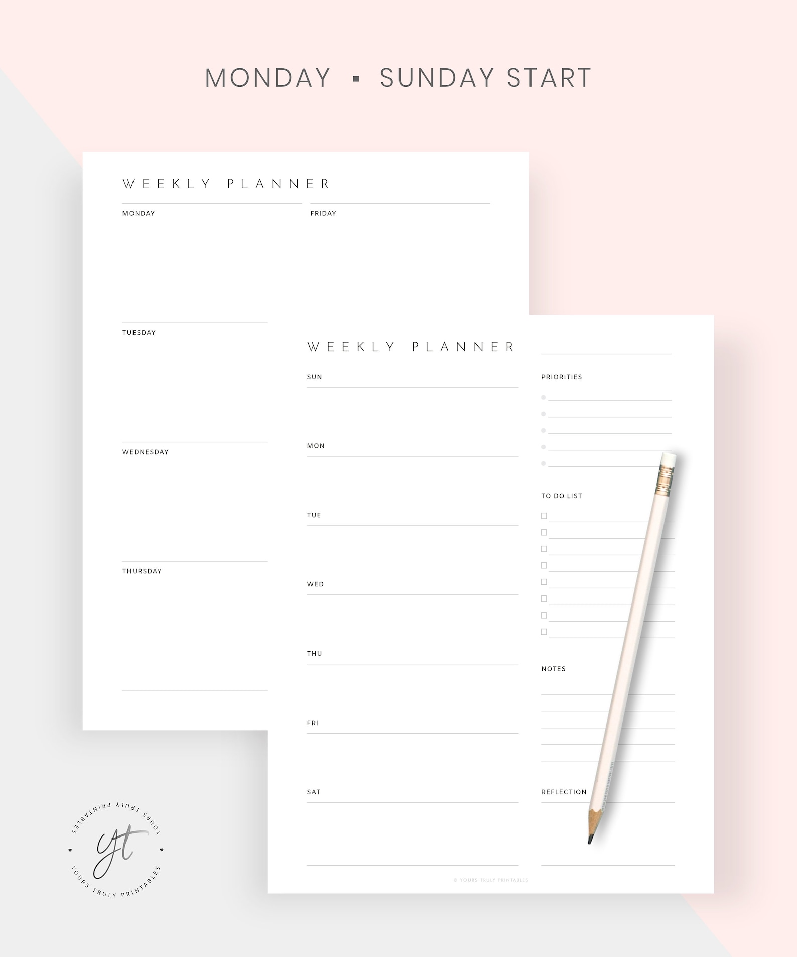 Weekly Planner Printable Kit 14 Weekly Planners Weekly to Do | Etsy UK