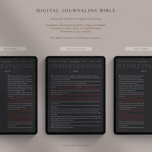 Digital Journaling Bible – KJV Red Letter Dark Mode – Large Font ...