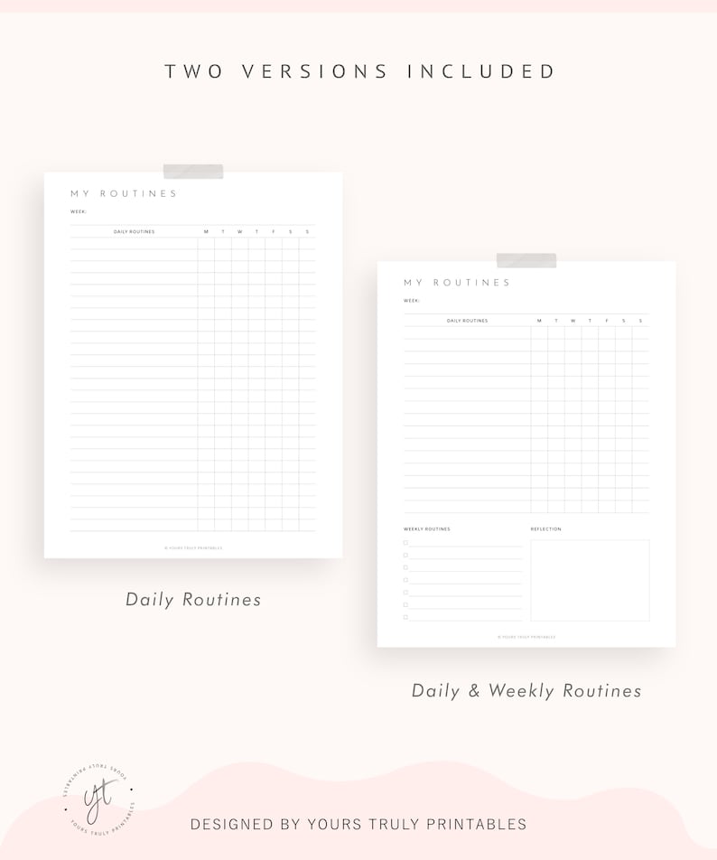 Daily Routine Chart Daily Routine Planner Morning Routine - Etsy
