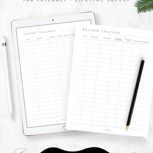 Order Tracker Printable Bundle – Shipping Log, Sales Order, Return ...
