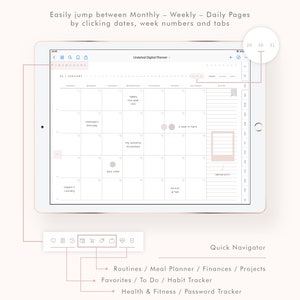 Digital Life Planner Undated Digital Planner Goodnotes - Etsy