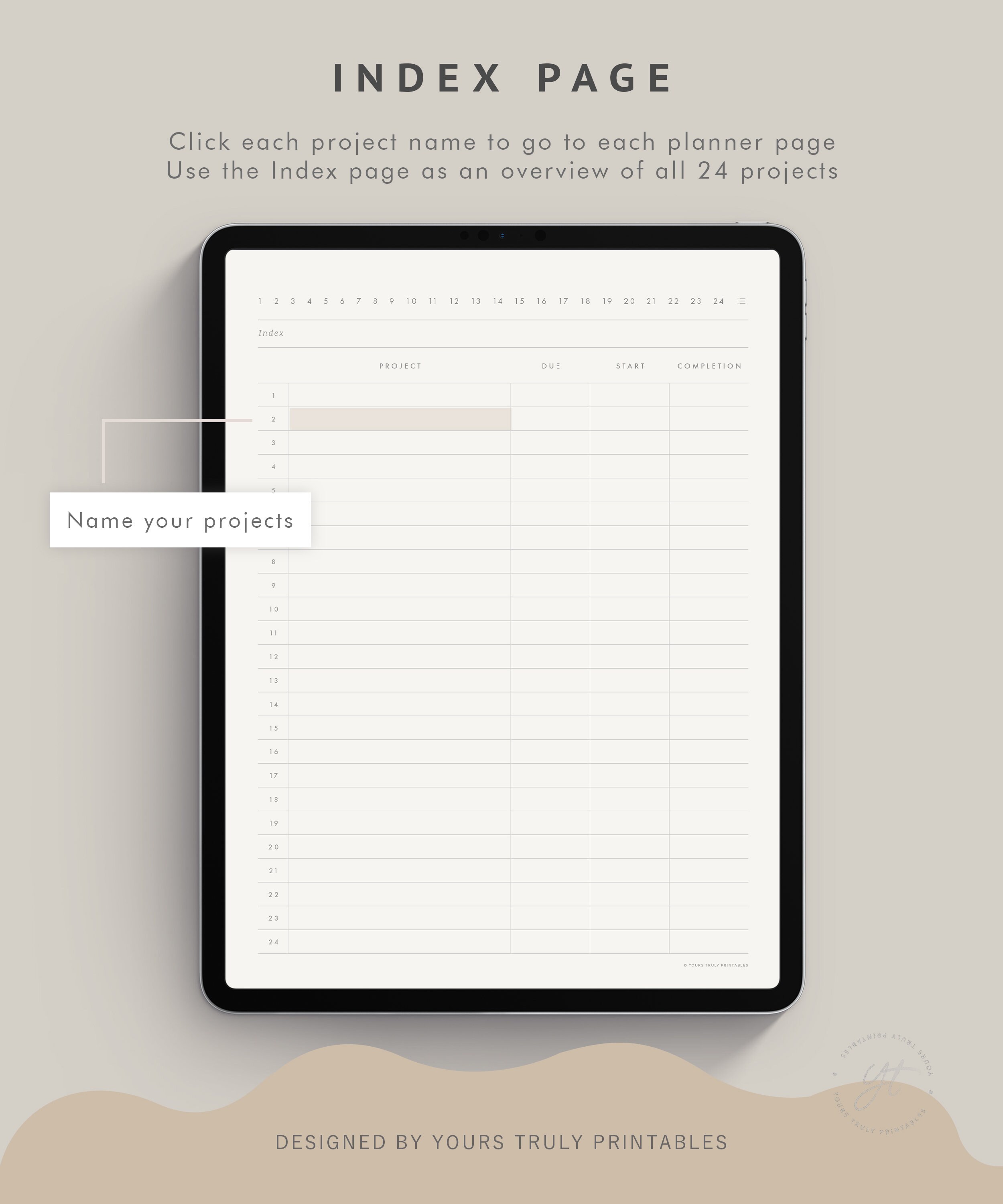 Digital Project Planner Template Project Management Work - Etsy UK