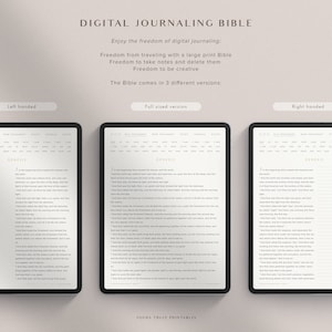 Digital Journaling Bible KJV Large Font Dotted Portrait Hyperlinked ...