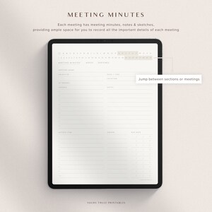 Digital Meeting Minutes Template, Goodnotes Meeting Notes Tracker ...