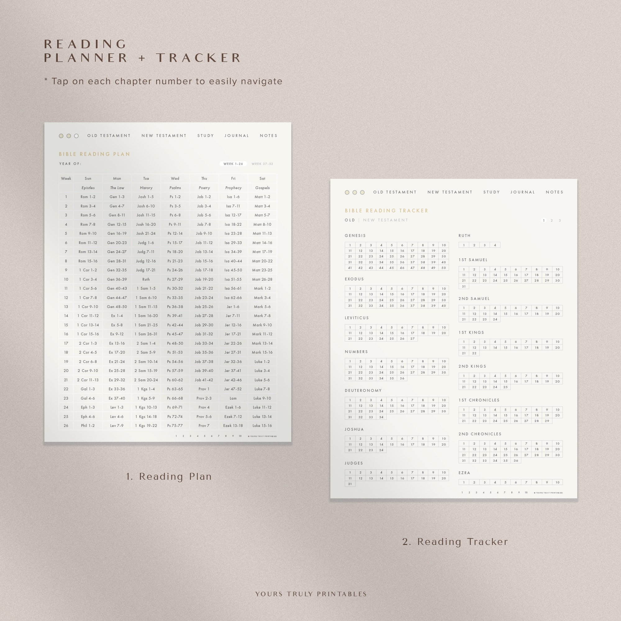 Digital Bible Study Journal Template – Ruled – Portrait – Hyperlinked ...