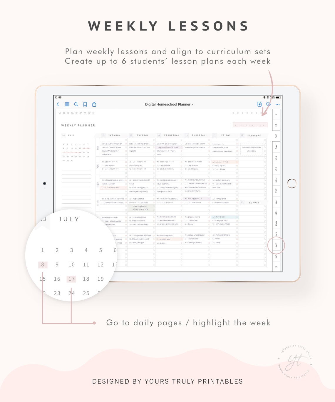 Digital Homeschool Planner GoodNotes iPad Undated Weekly | Etsy