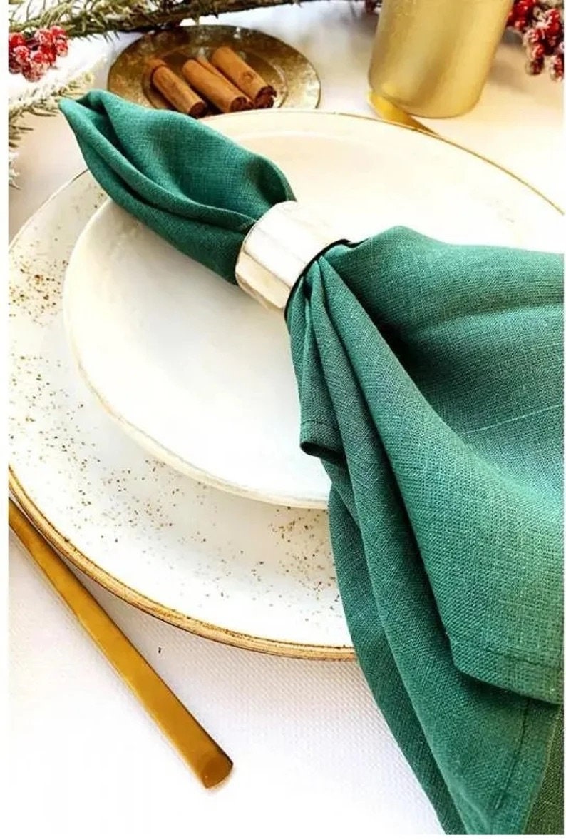 200 Pack Emerald Green Napkin,cotton Napkins, Kitchen Napkin, Green ...