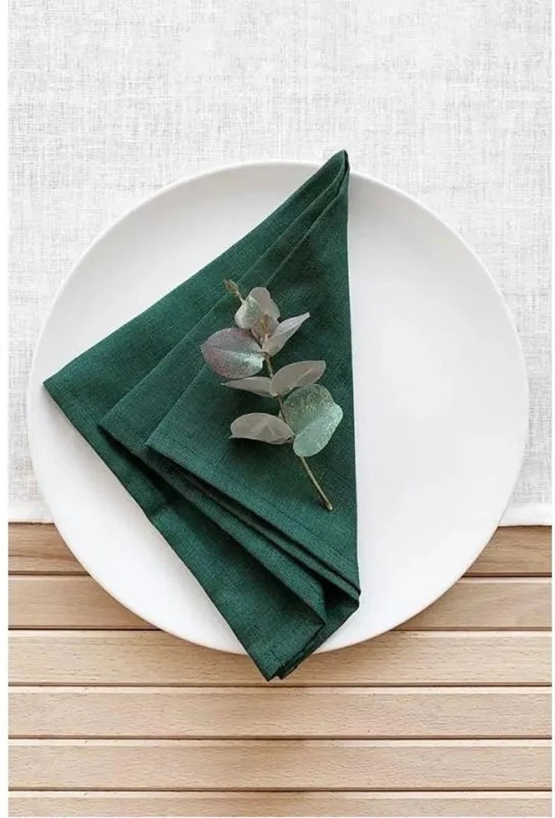 200 Pack Emerald Green Napkin,cotton Napkins, Kitchen Napkin, Green ...