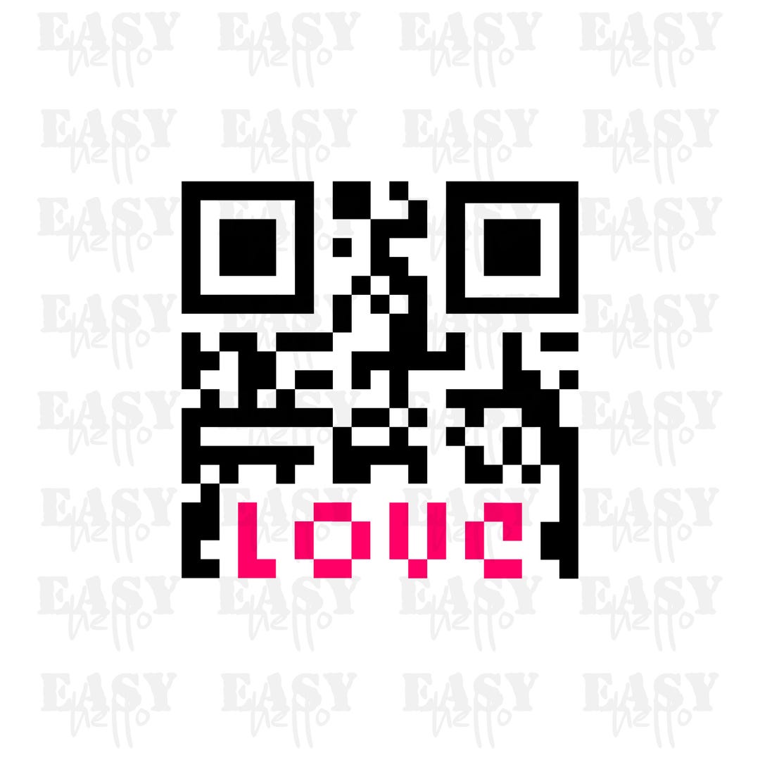 Love Barcode Svg, Png, Eps - Etsy